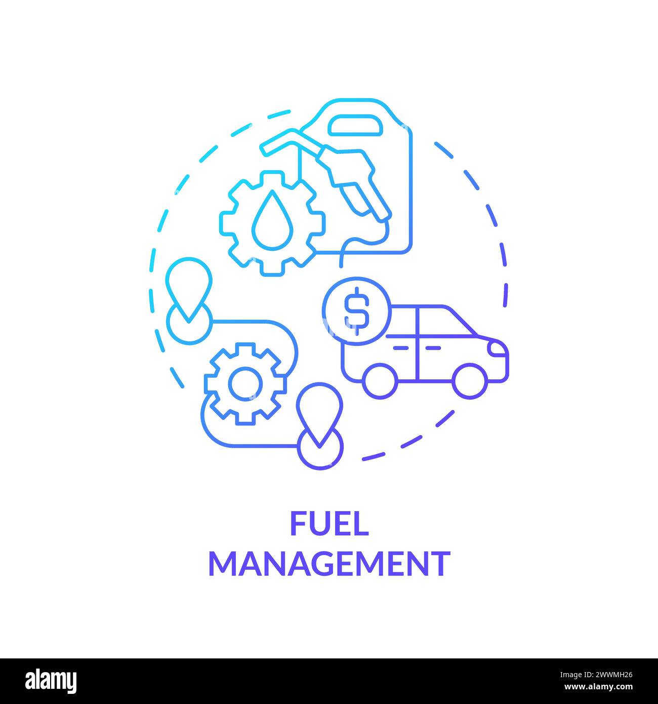 Fuel management blue gradient concept icon Stock Vector Image & Art - Alamy