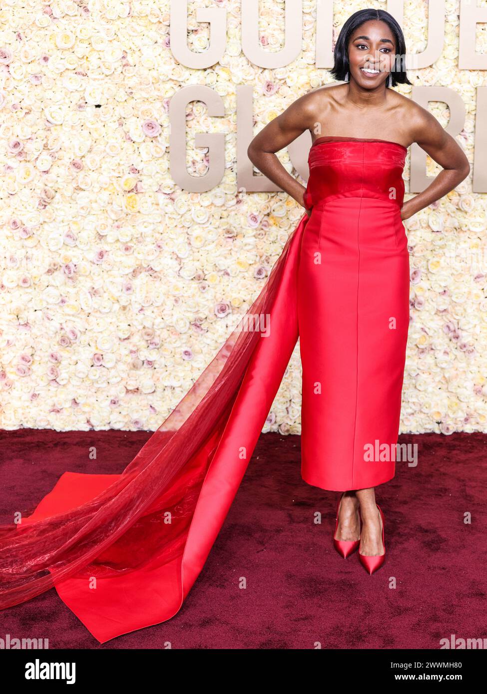 BEVERLY HILLS, LOS ANGELES, CALIFORNIA, USA - JANUARY 07: Ayo Edebiri ...