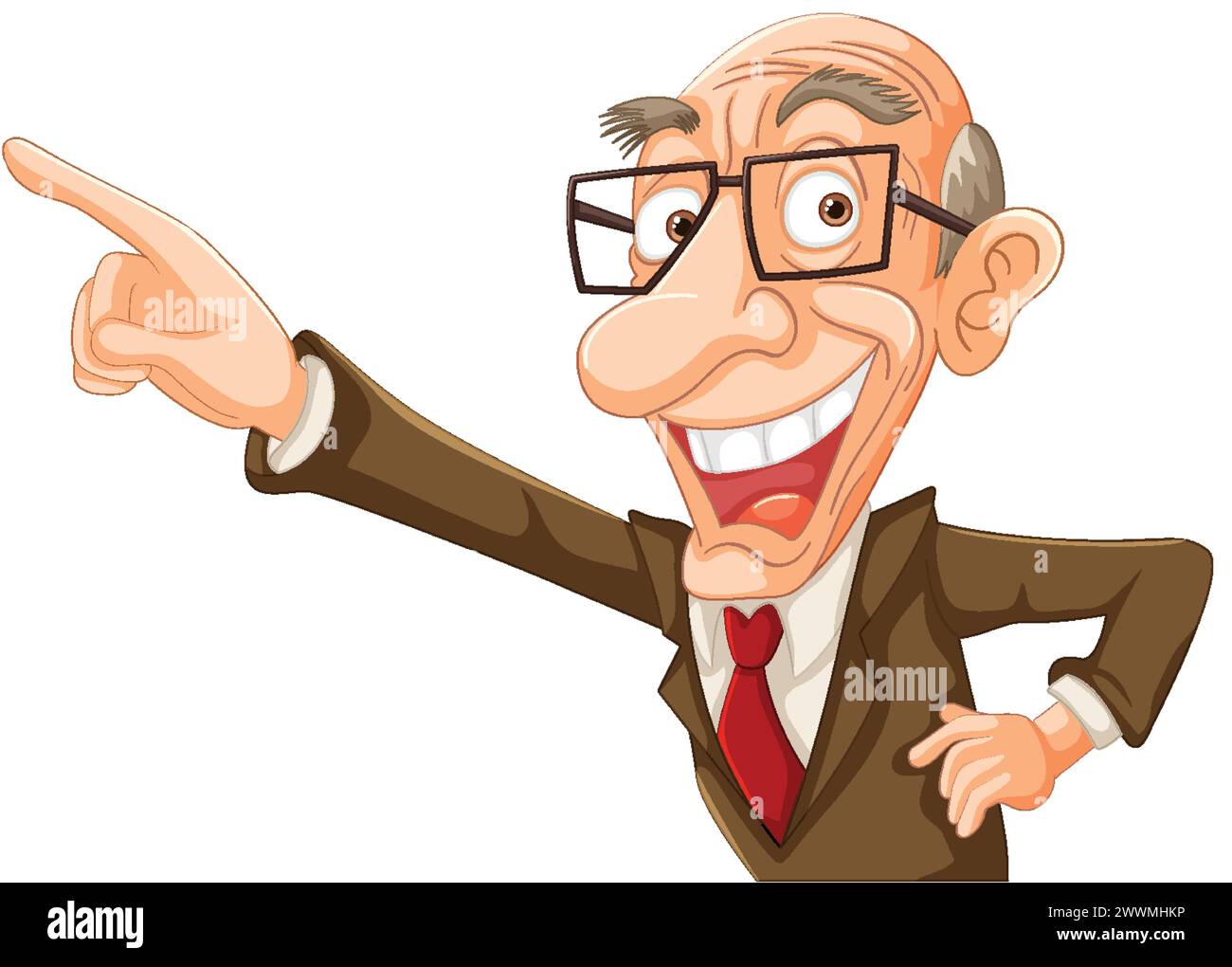 Animated professor character gesturing with enthusiasm Stock Vector ...