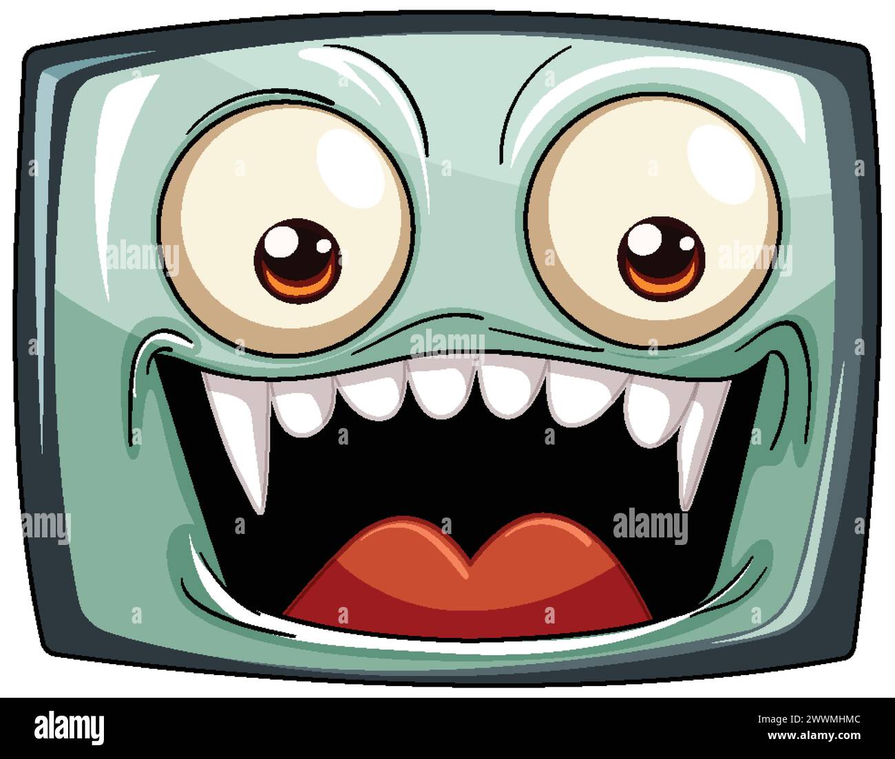 Exaggerated grin Stock Vector Images - Alamy