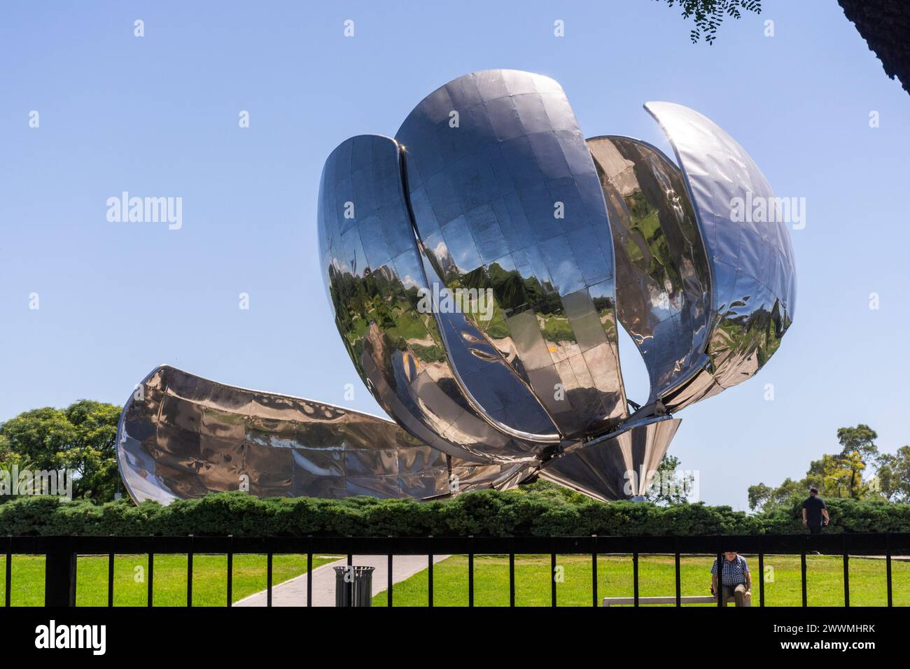 Big metal flower monument Floralis Genérica in Buenos Aires Stock Photo ...