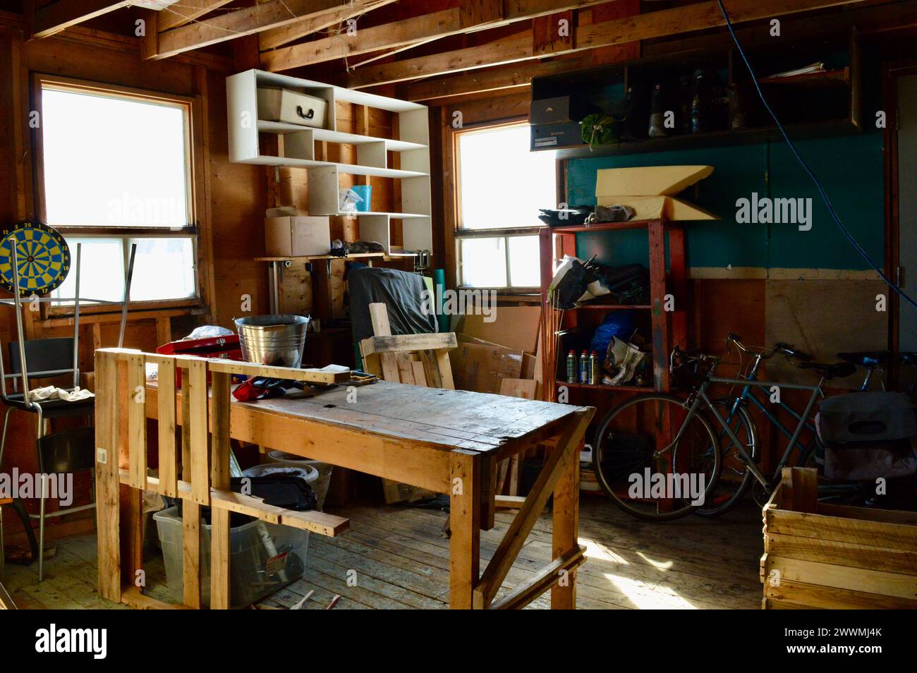 Woodworking workshop and storage room Stock Photo - Alamy