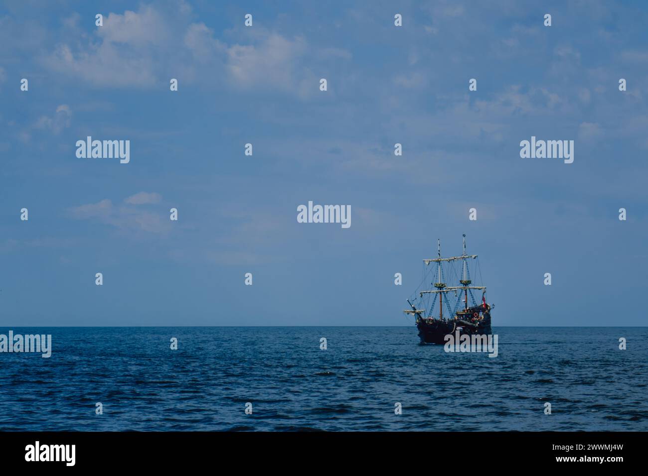 The ship in Darlowo Baltic Sea. Poland Stock Photo - Alamy