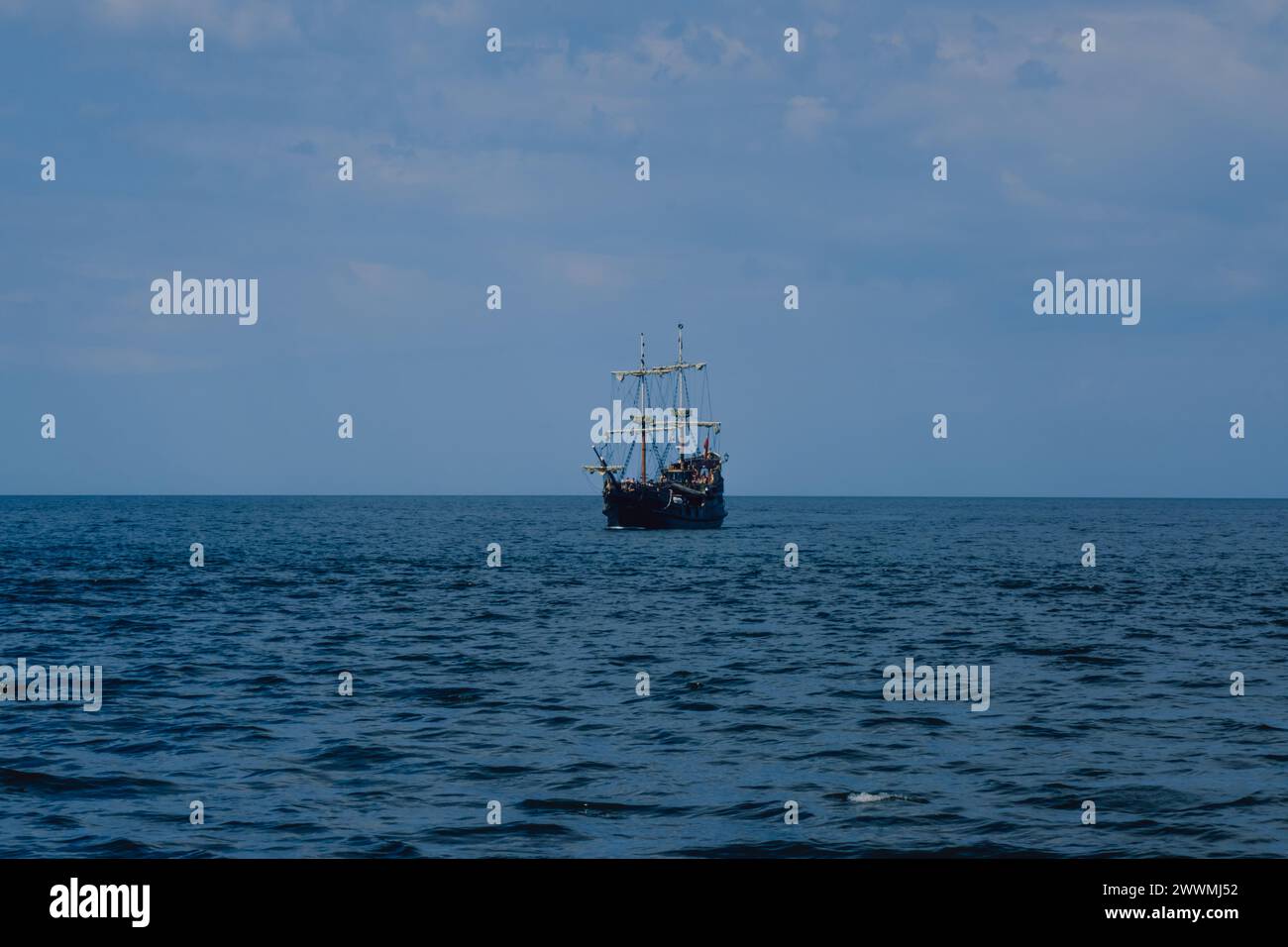 The ship in Darlowo Baltic Sea. Poland Stock Photo - Alamy