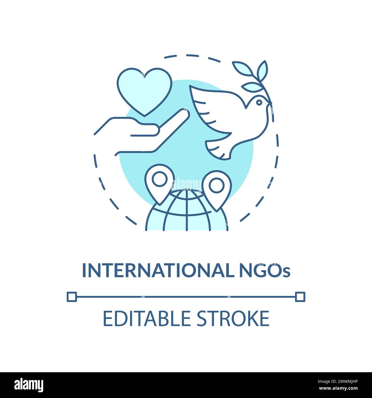 International NGOs soft blue concept icon Stock Vector Image & Art - Alamy
