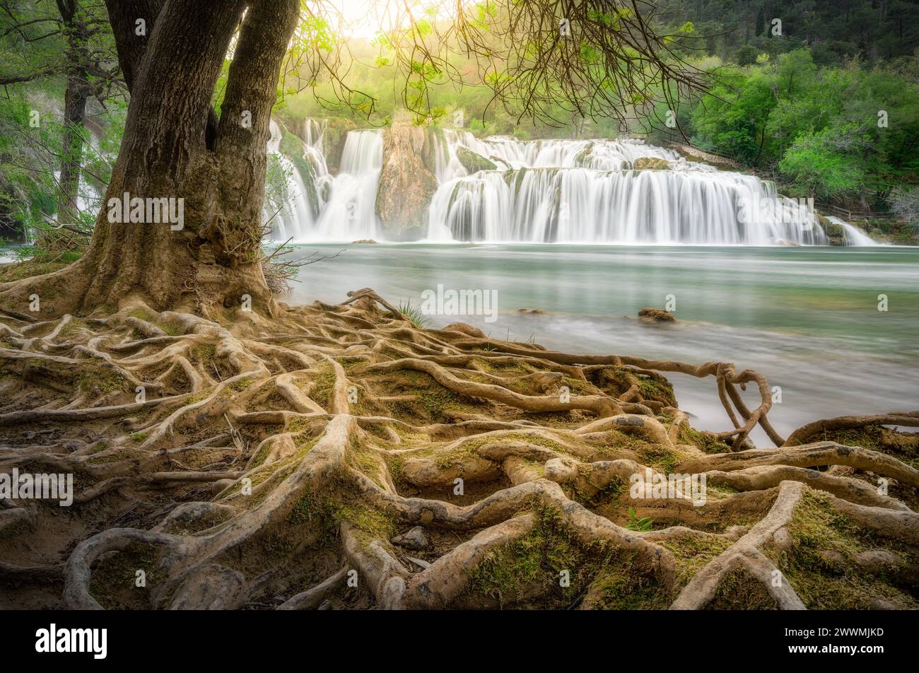 Spectacular Skradinski Buk Waterfall in Krka National Park, Croatia Stock Photo - Alamy