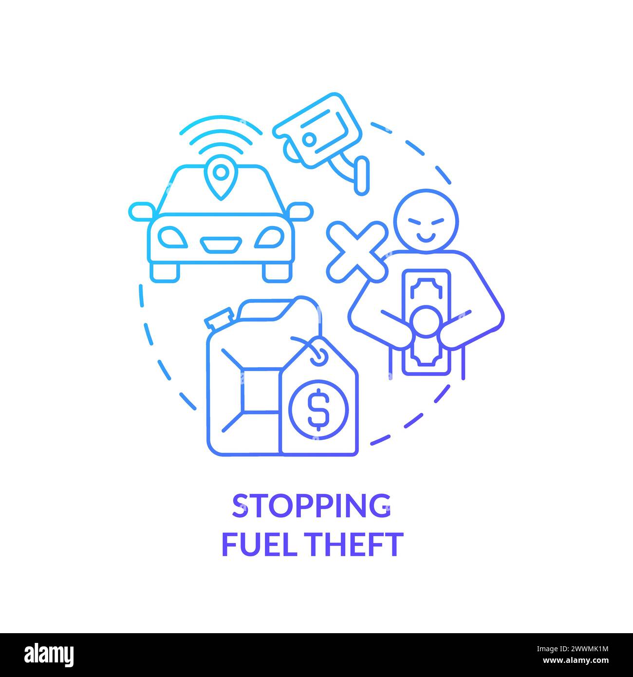 Stopping for fuel Stock Vector Images - Alamy