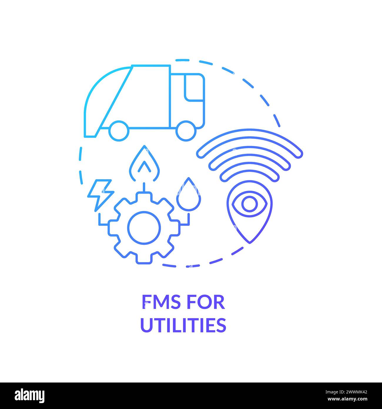 FMS for utilities blue gradient concept icon Stock Vector Image & Art - Alamy