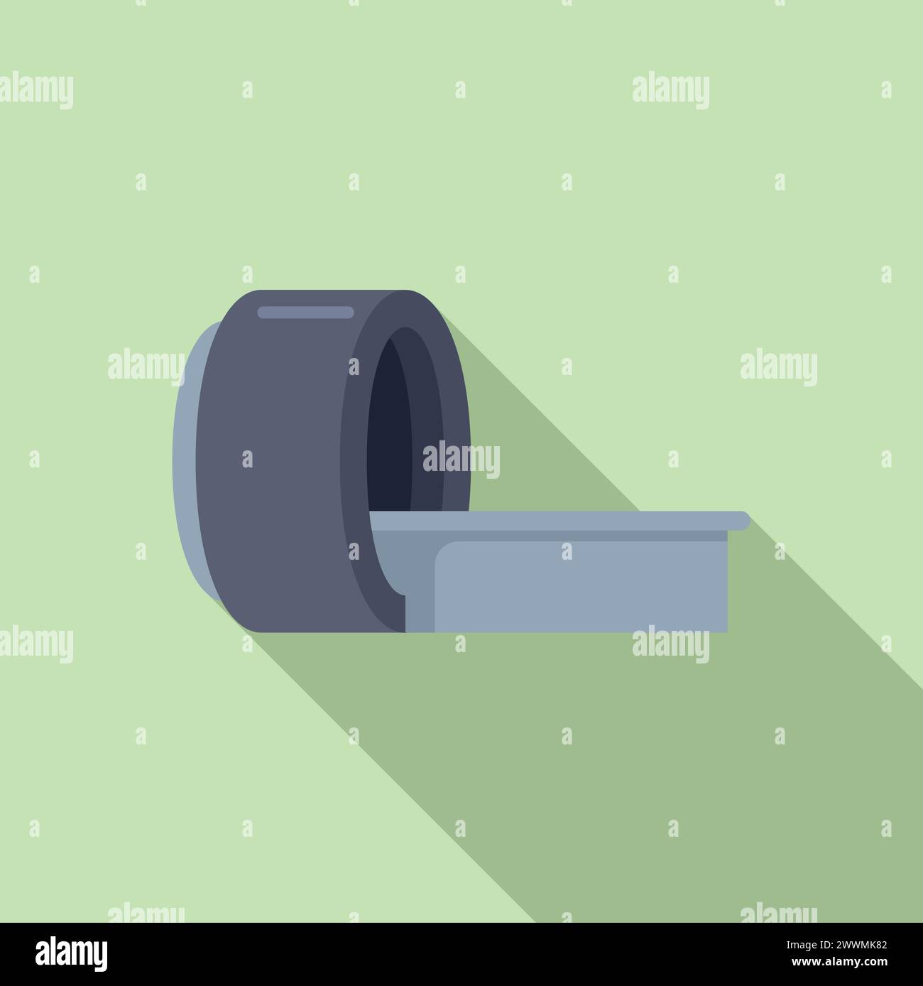 Cancer disease scan icon flat vector. Xray health care. Cerebral ...