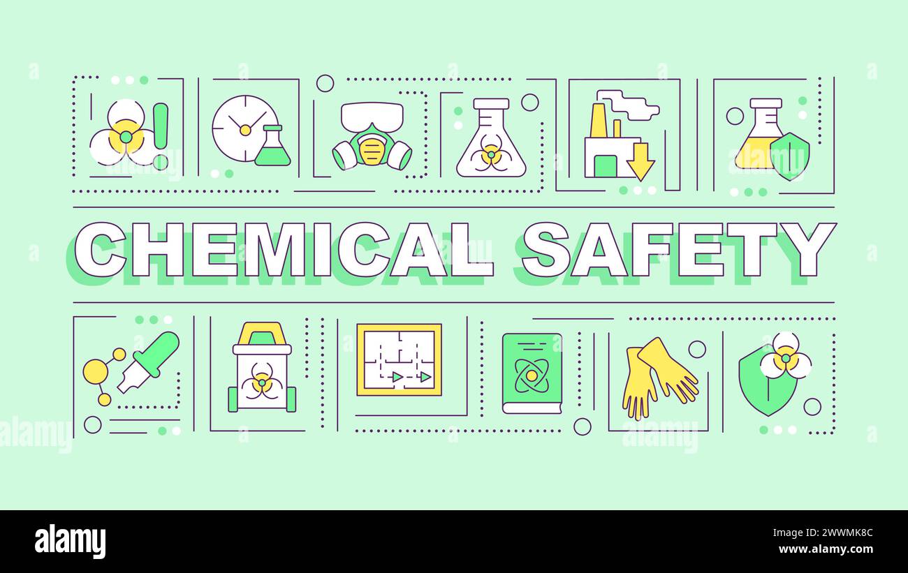 Chemical safety green word concept Stock Vector Image & Art - Alamy