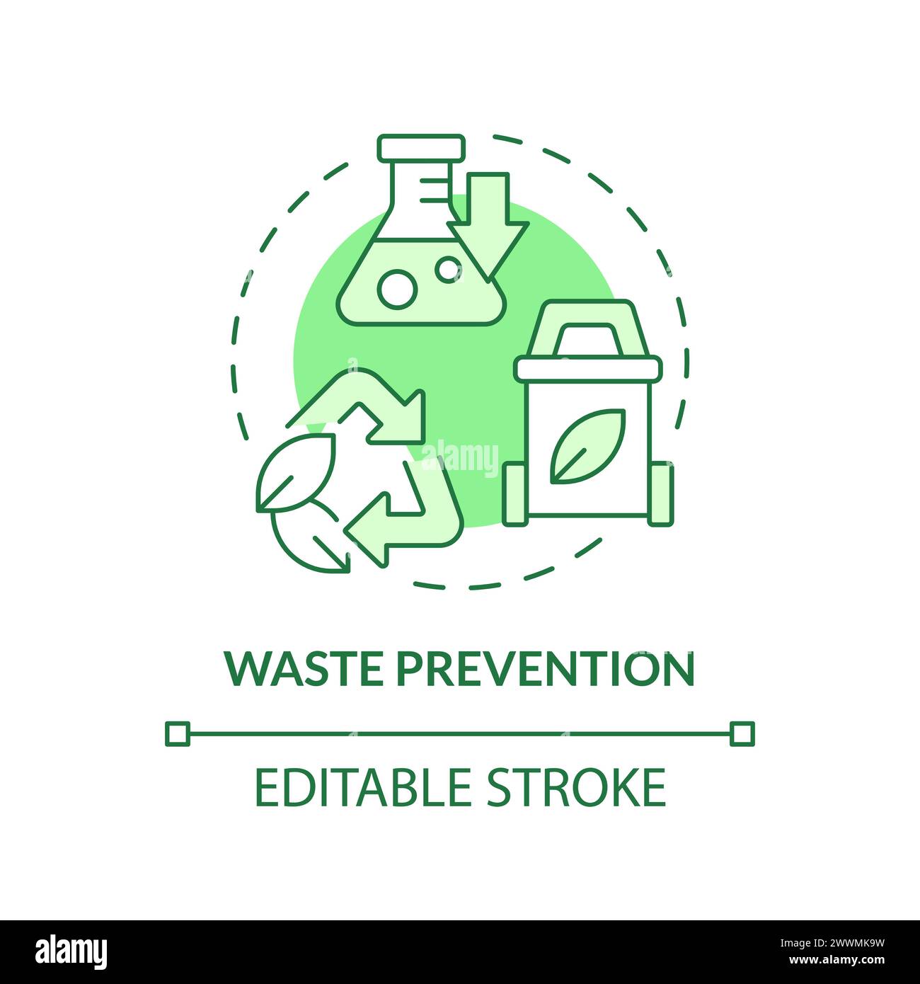 Waste prevention green concept icon Stock Vector Image & Art - Alamy Waste prevention green concept icon Stock Vector Image & Art - Alamy