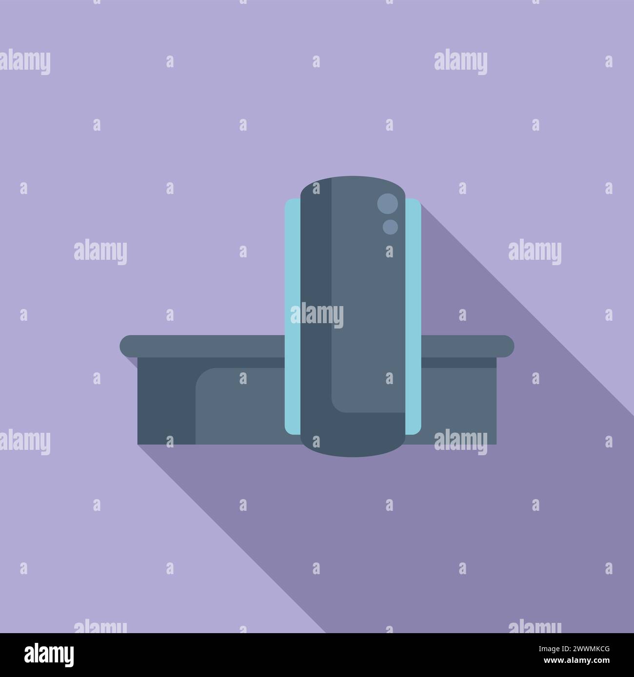 Scan medical device icon flat vector. Mri scanner equipment. Medicine ...