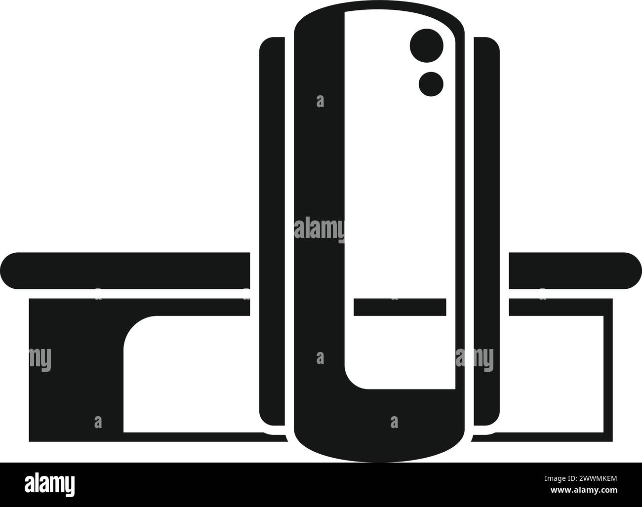 Scan medical device icon simple vector. Mri scanner equipment. Medicine ...