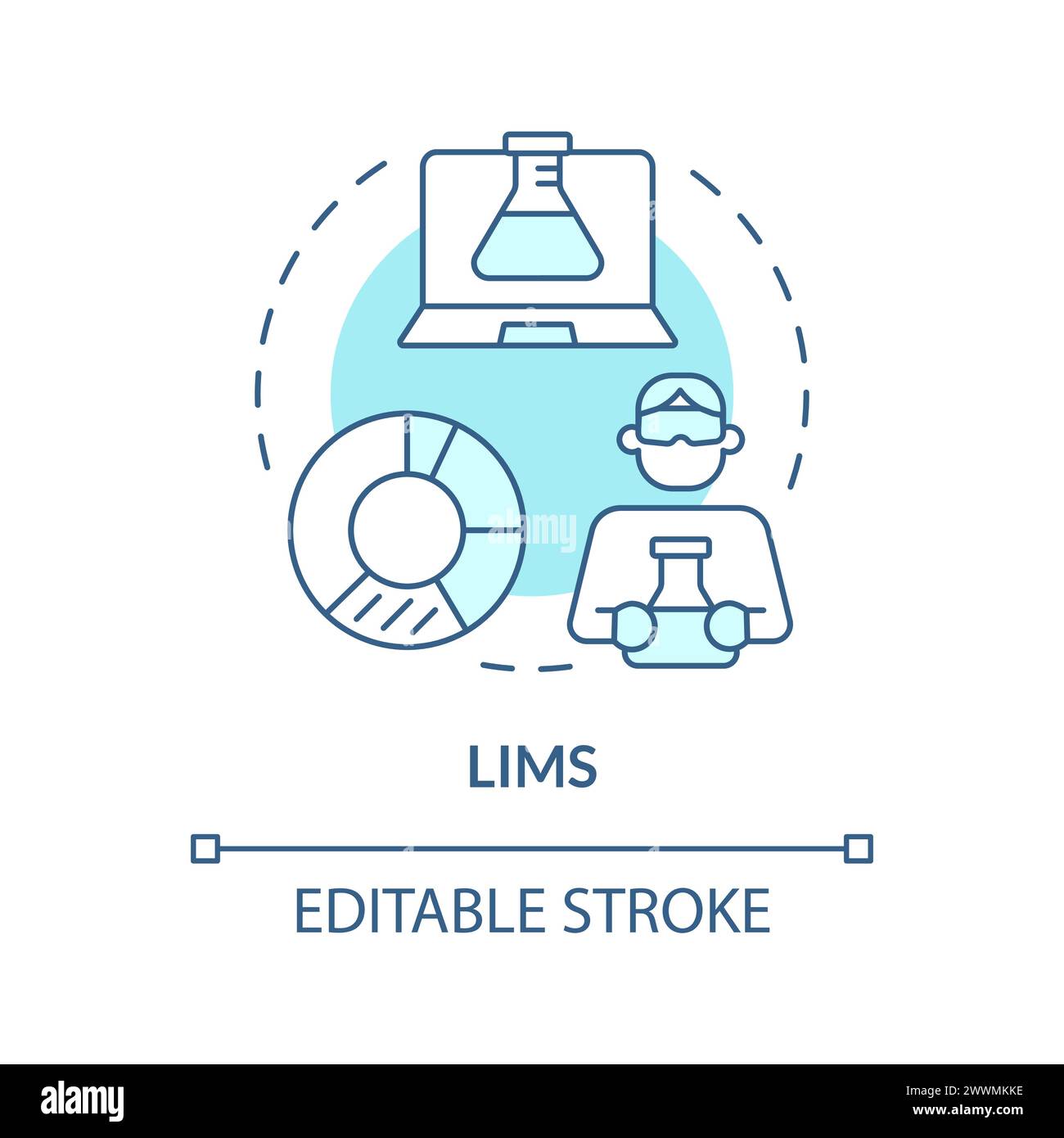 LIMS soft blue concept icon Stock Vector Image & Art - Alamy