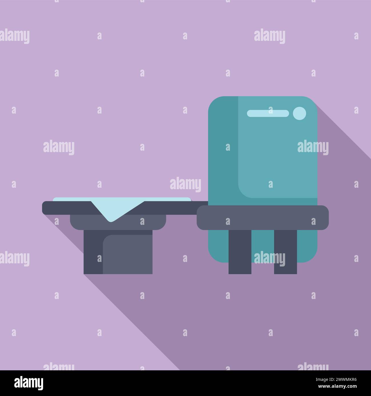 Monitor diagnostic device icon flat vector. Scan xray medical. Computer ...