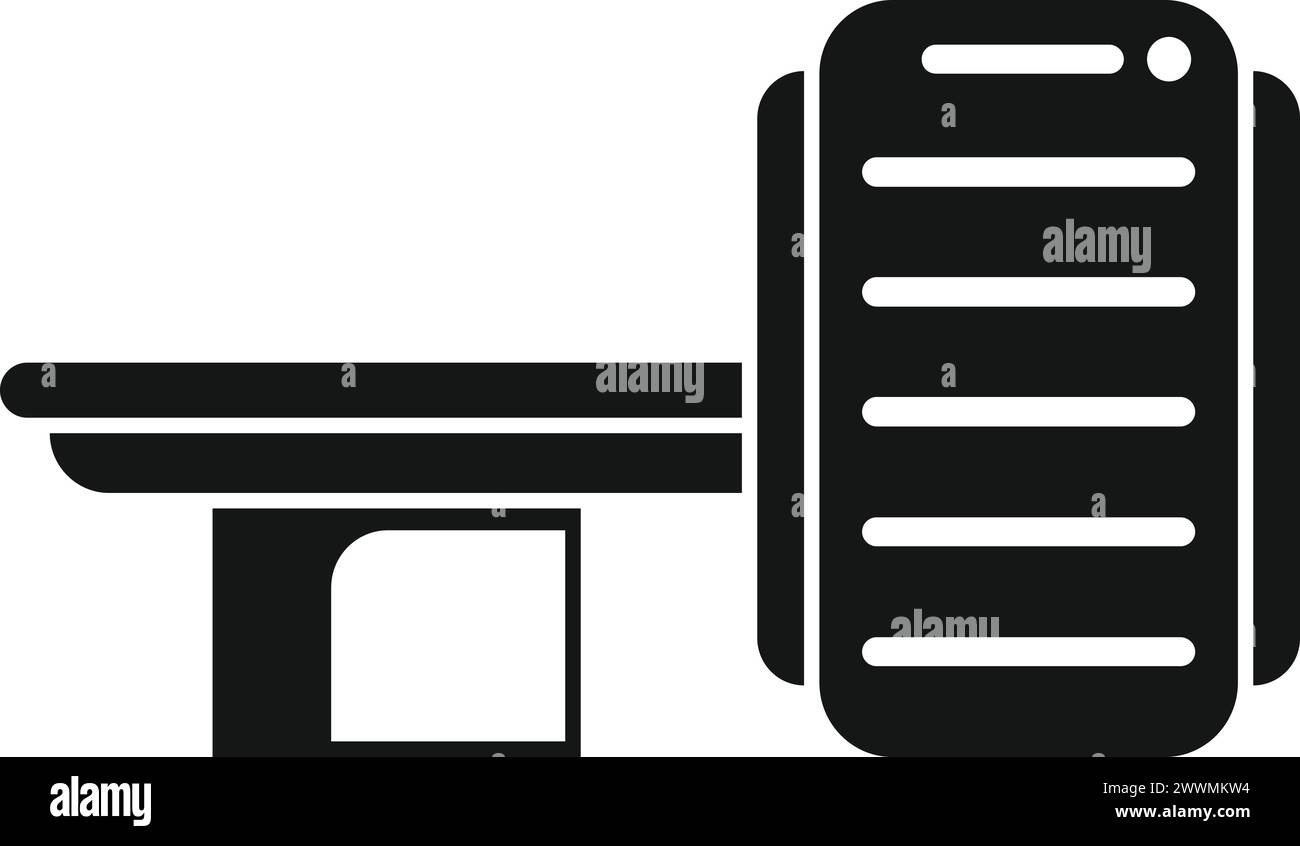 Magnetic resonance device icon simple vector. Medical exam. Patient ...