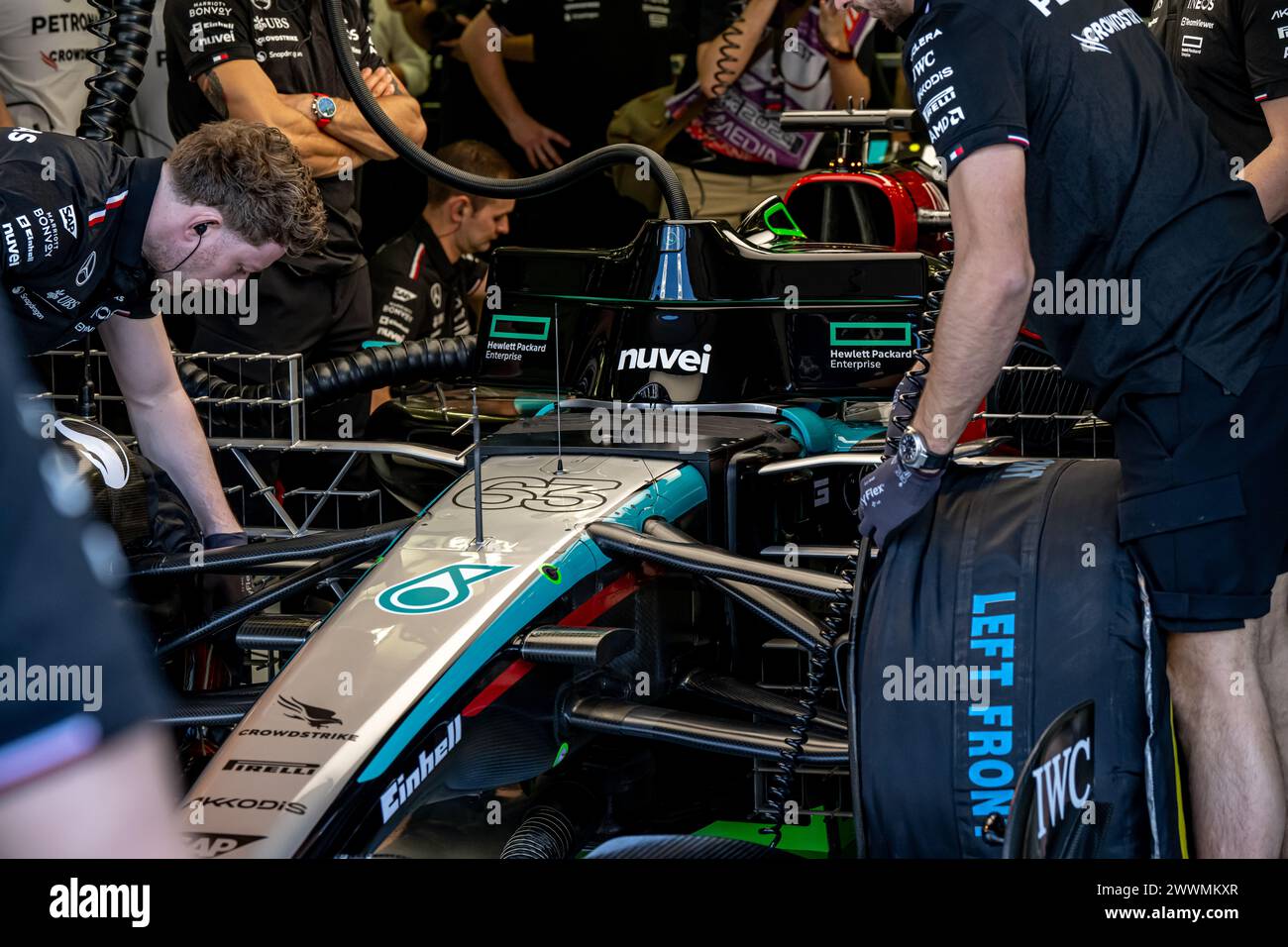 BAHRAIN INTERNATIONAL CIRCUIT, BAHRAIN - FEBRUARY 21: George Russell ...