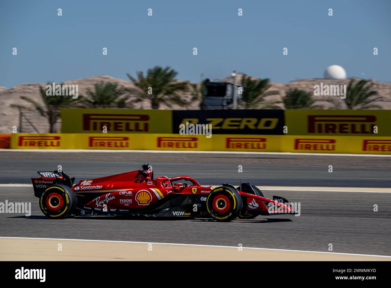 BAHRAIN INTERNATIONAL CIRCUIT, BAHRAIN - FEBRUARY 21: Charles Leclerc ...