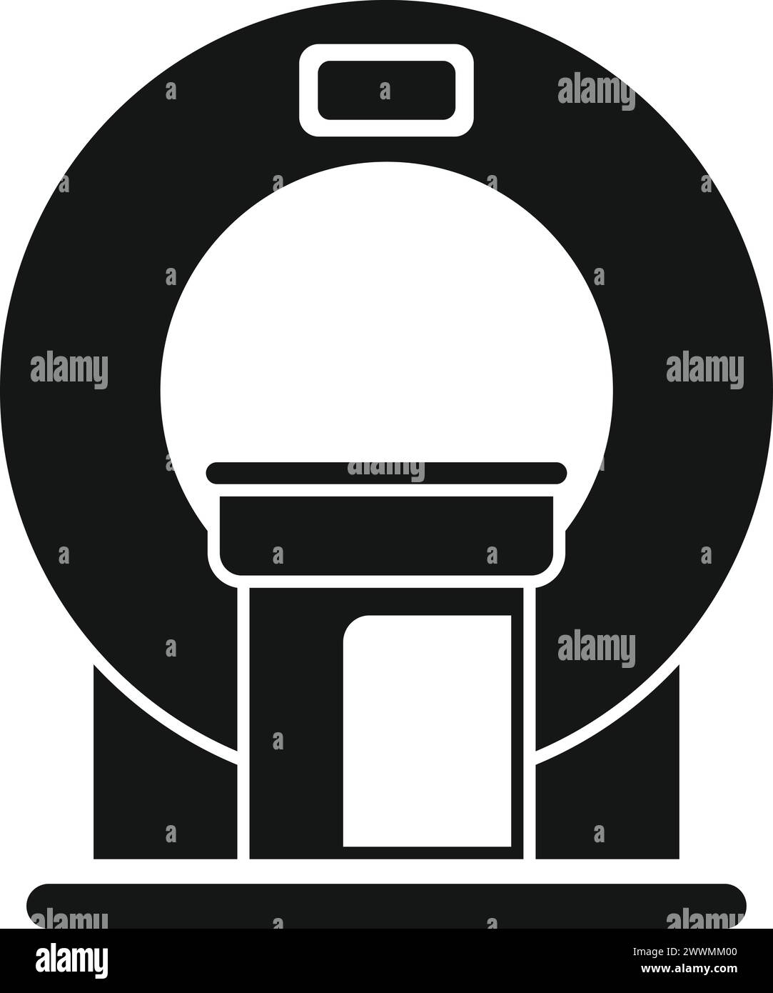 Monitor device exam icon simple vector. Patient medicine. Procedure ...