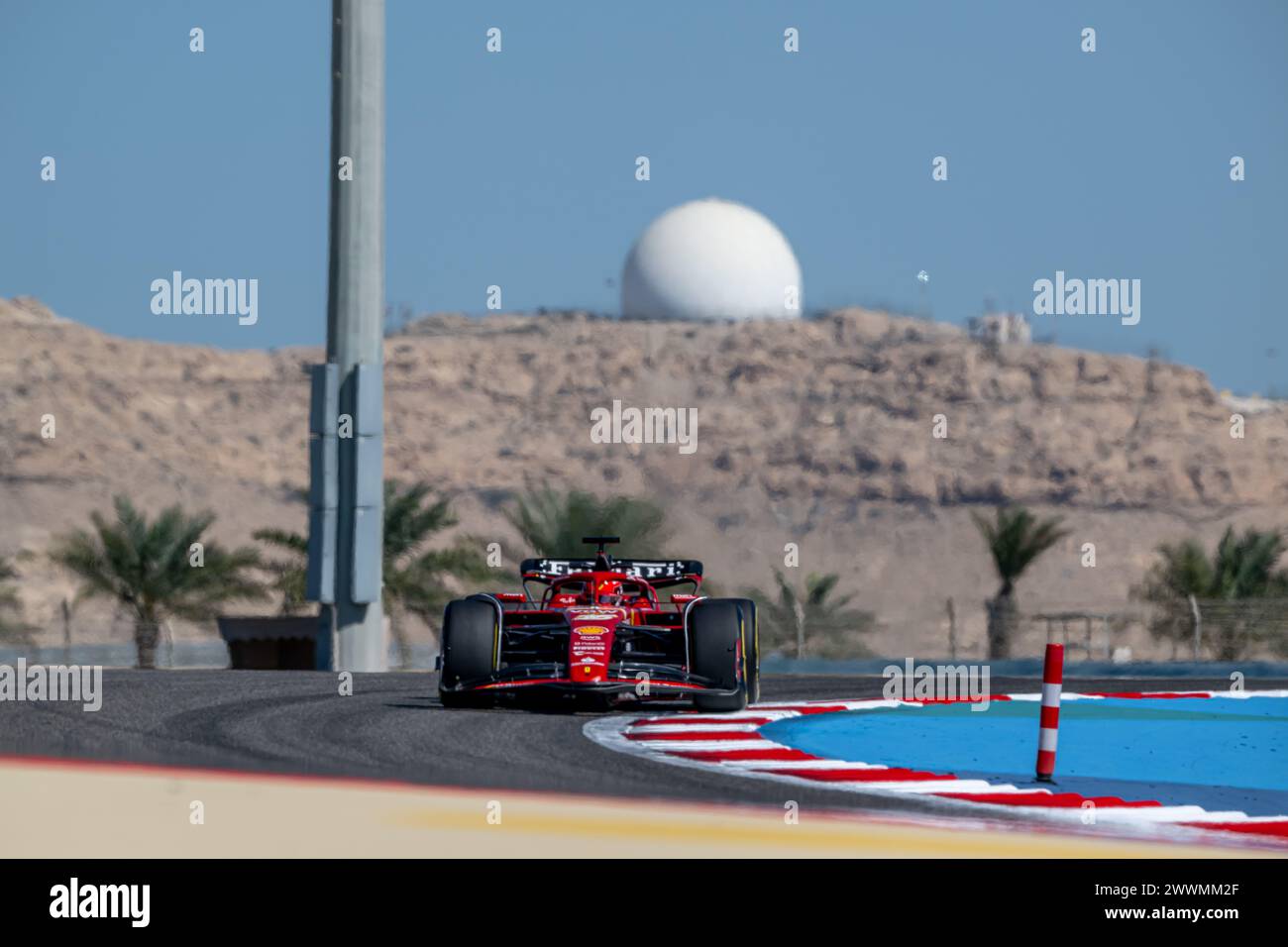 BAHRAIN INTERNATIONAL CIRCUIT, BAHRAIN - FEBRUARY 21: Charles Leclerc ...