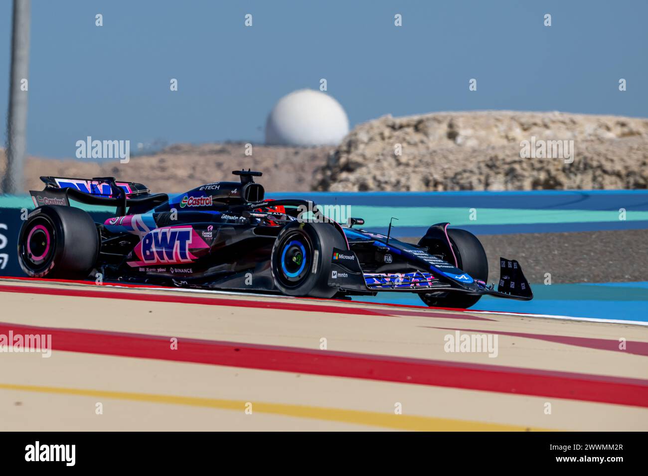 BAHRAIN INTERNATIONAL CIRCUIT, BAHRAIN - FEBRUARY 21: Esteban Ocon ...