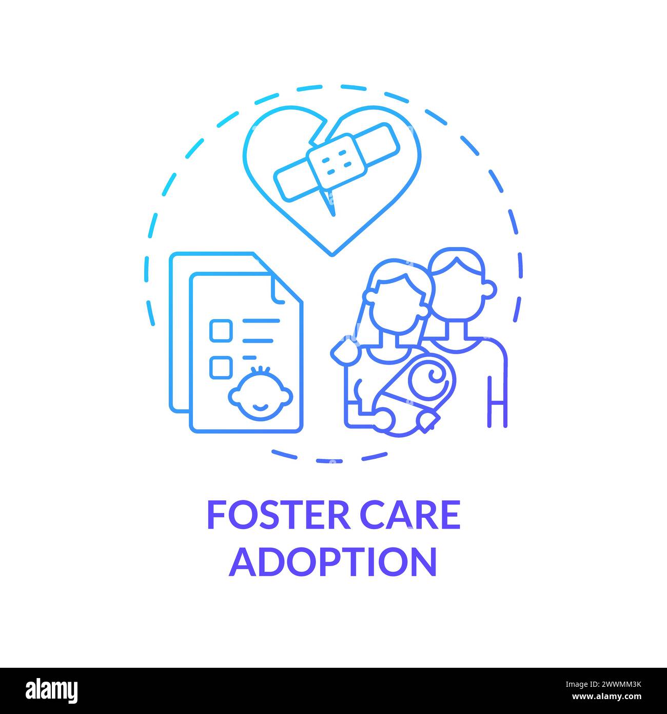 Foster care adoption blue gradient concept icon Stock Vector Image ... Foster care adoption blue gradient concept icon Stock Vector Image ...