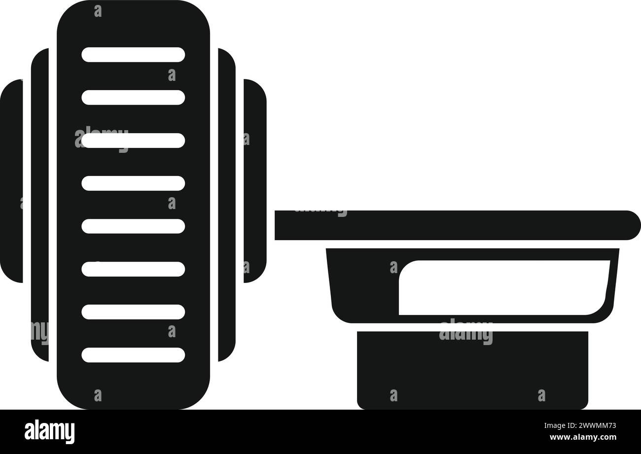 Mri device magnetic icon simple vector. Radio magnetic monitor ...