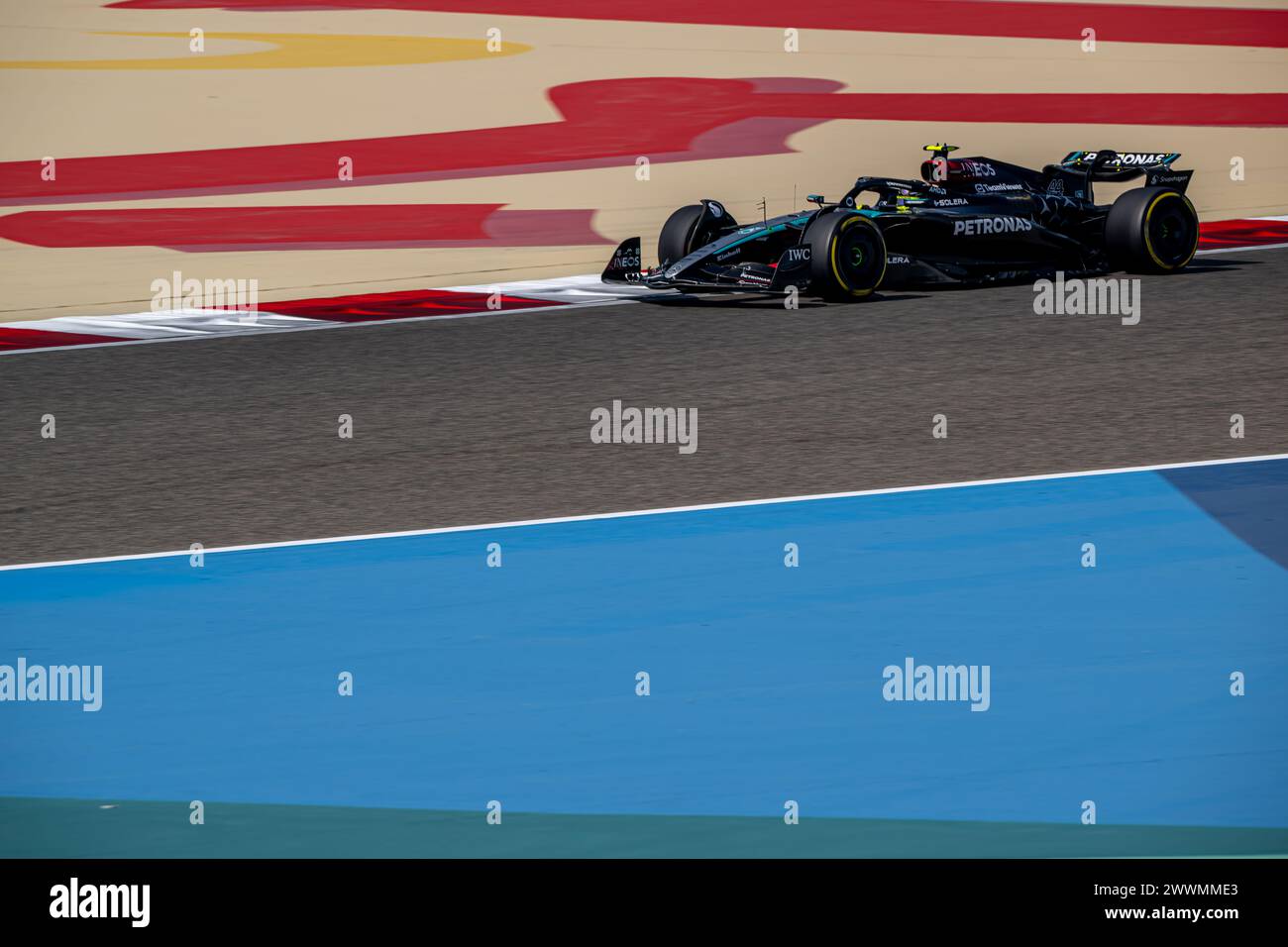 BAHRAIN INTERNATIONAL CIRCUIT, BAHRAIN - FEBRUARY 23: Lewis Hamilton ...