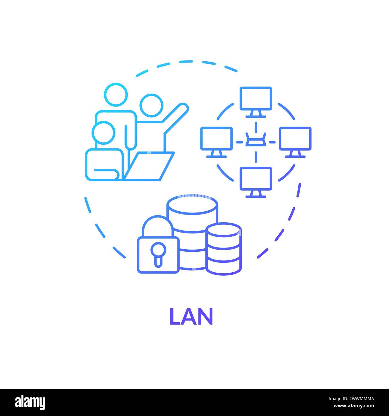 Lan circle Stock Vector Images - Alamy
