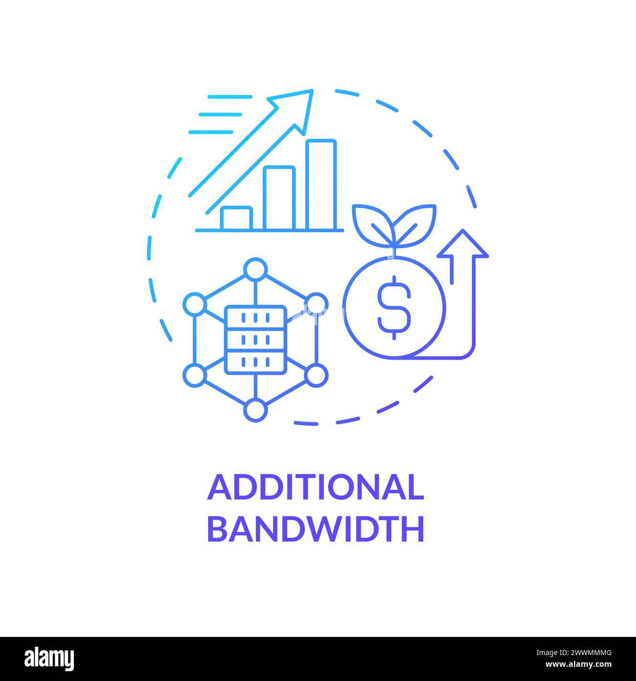 Internet bandwidth blue gradient concept icon Stock Vector Image & Art - Alamy