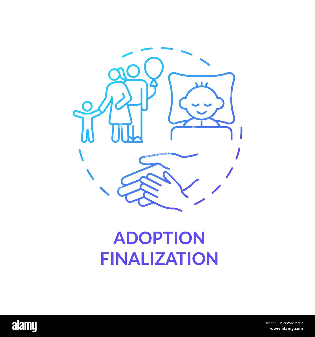 Adoption finalization blue gradient concept icon Stock Vector Image ... Adoption finalization blue gradient concept icon Stock Vector Image ...