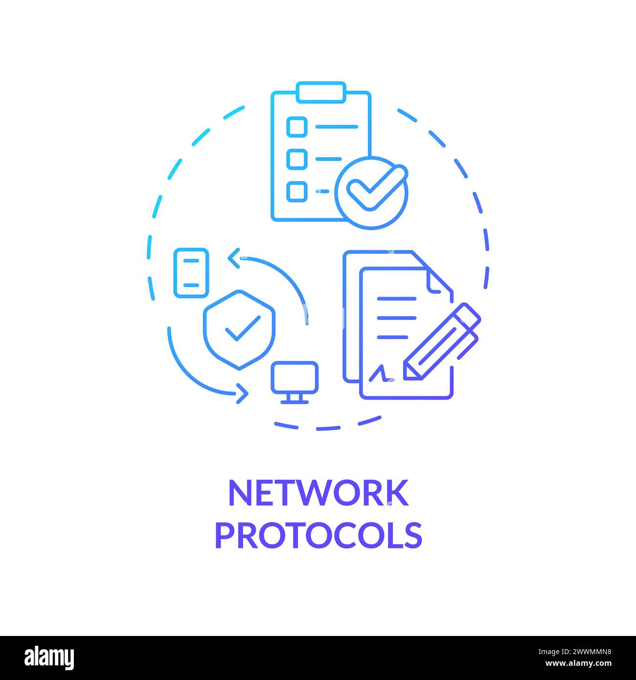 Network protocols blue gradient concept icon Stock Vector Image & Art ... Network protocols blue gradient concept icon Stock Vector Image & Art ...