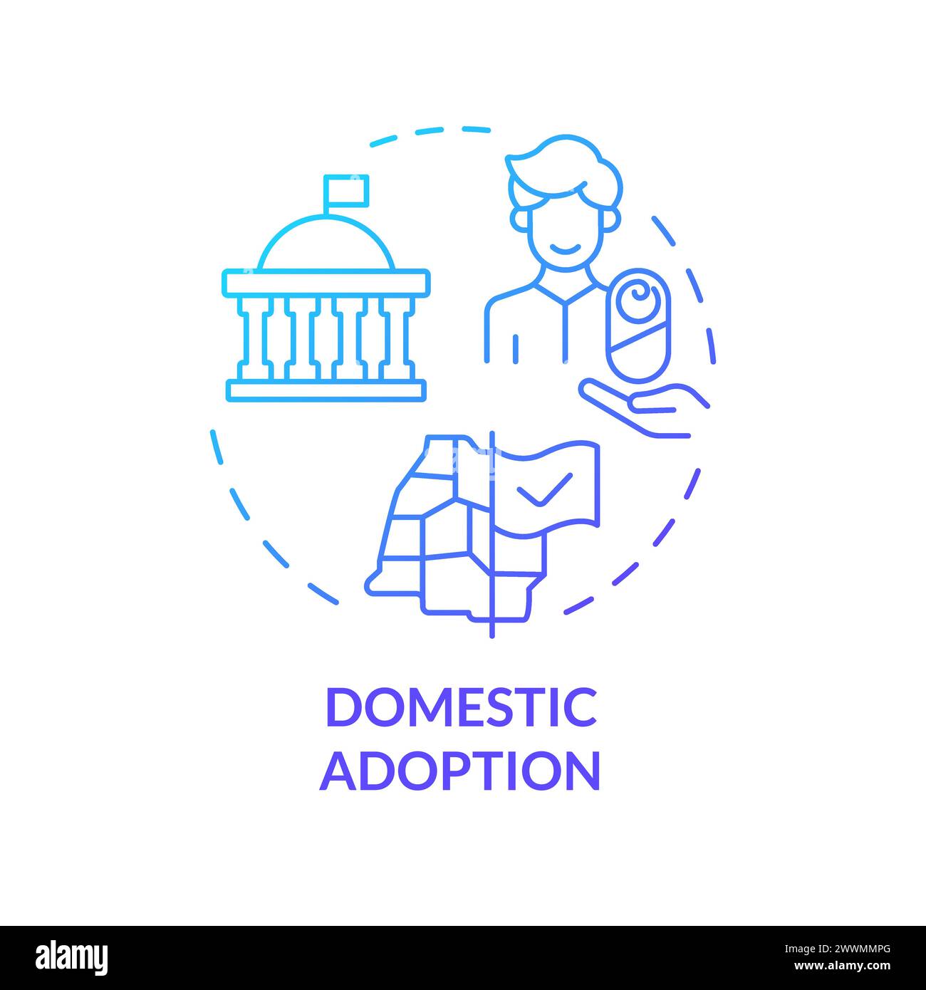 Domestic adoption blue gradient concept icon Stock Vector Image & Art ... Domestic adoption blue gradient concept icon Stock Vector Image & Art ...