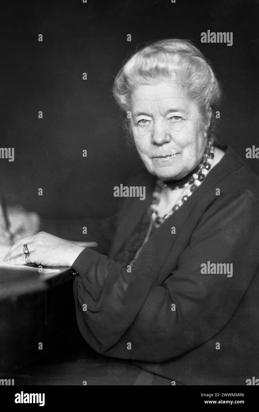 Swedish author Selma Lagerlöf (1858-1940), c 1937 - Photo by Jan de ...