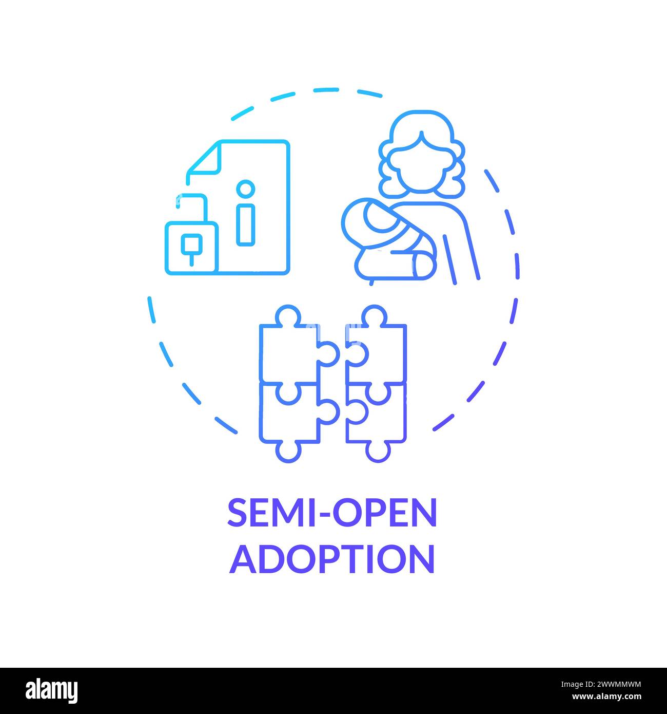 Semi open adoption blue gradient concept icon Stock Vector Image & Art ... Semi open adoption blue gradient concept icon Stock Vector Image & Art ...