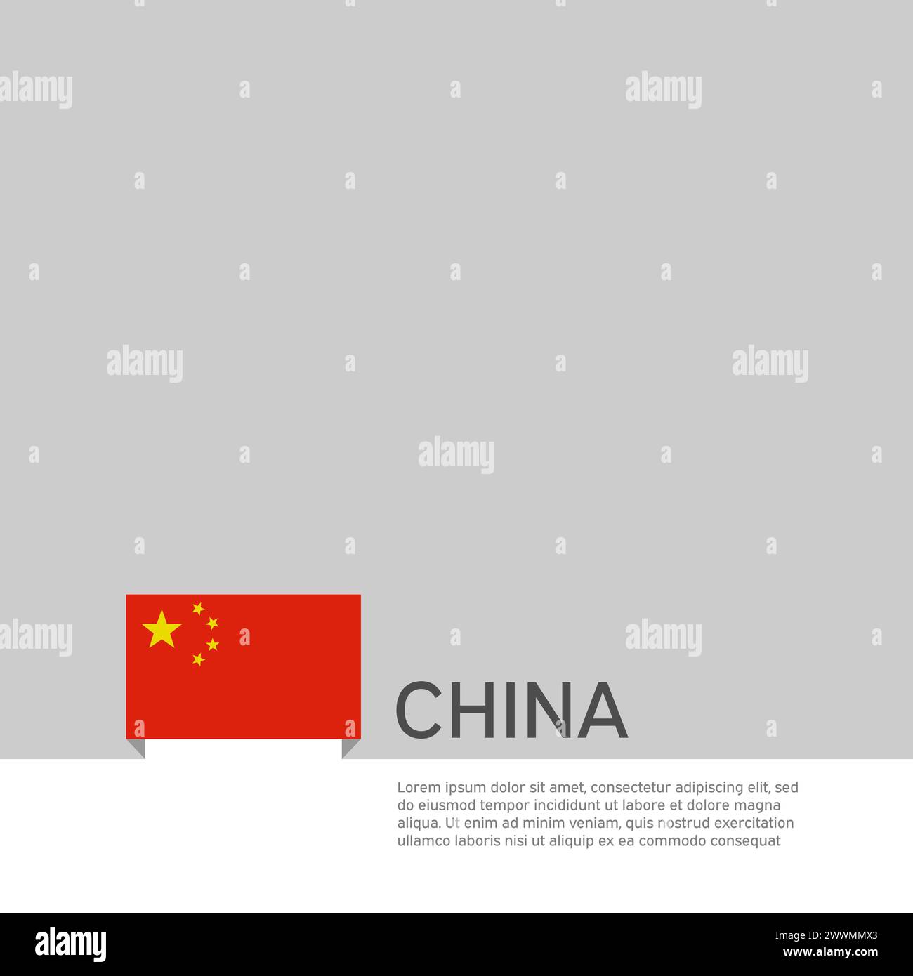 China flag background. State patriotic chinese banner, cover. Document ...