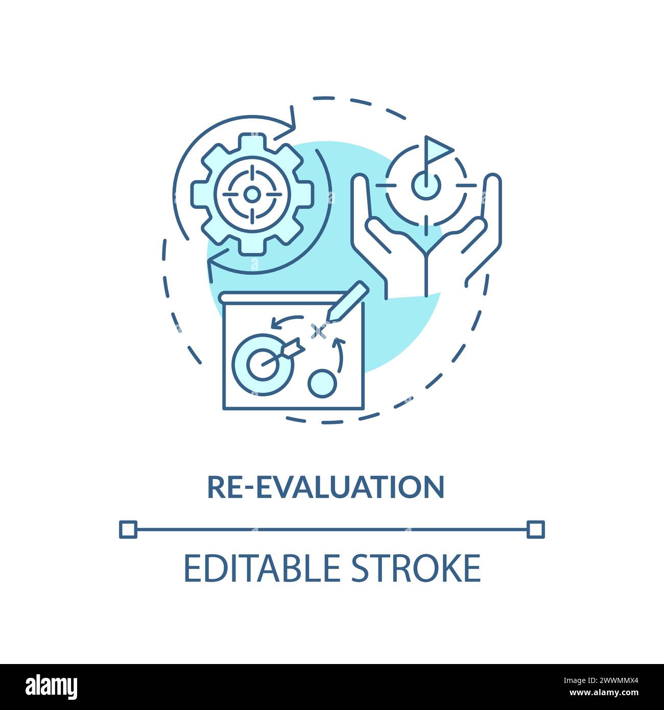 Performance evaluation soft blue concept icon Stock Vector Image & Art ...