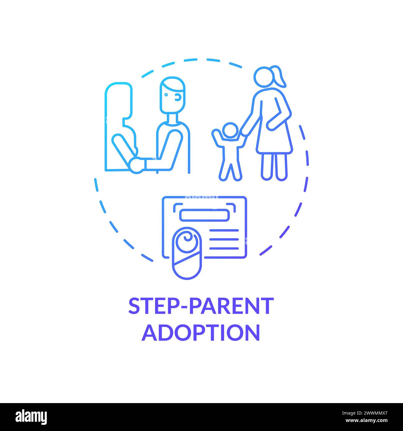 Step parent adoption blue gradient concept icon Stock Vector Image ... Step parent adoption blue gradient concept icon Stock Vector Image ...