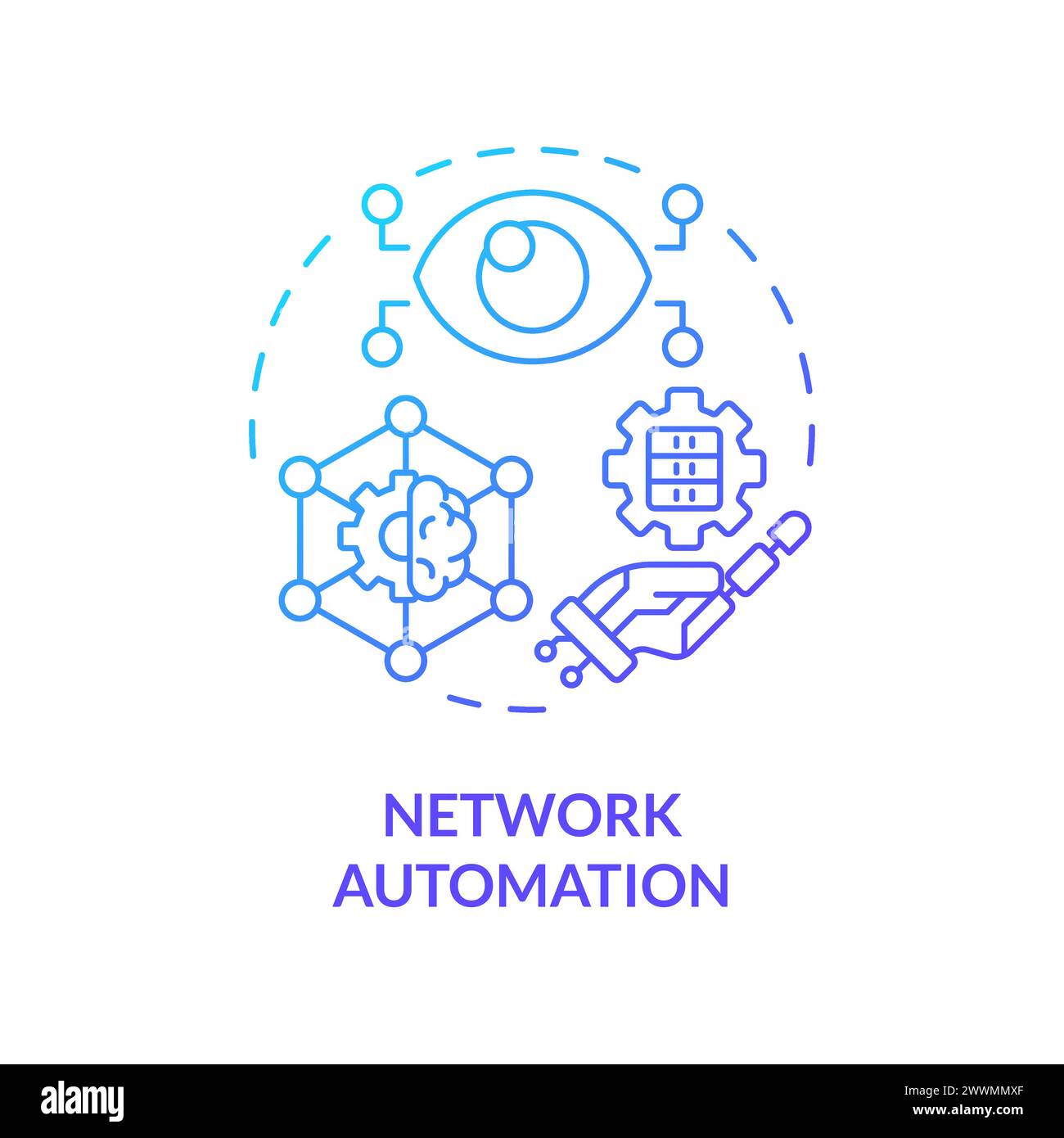 Network automation blue gradient concept icon Stock Vector Image & Art ...