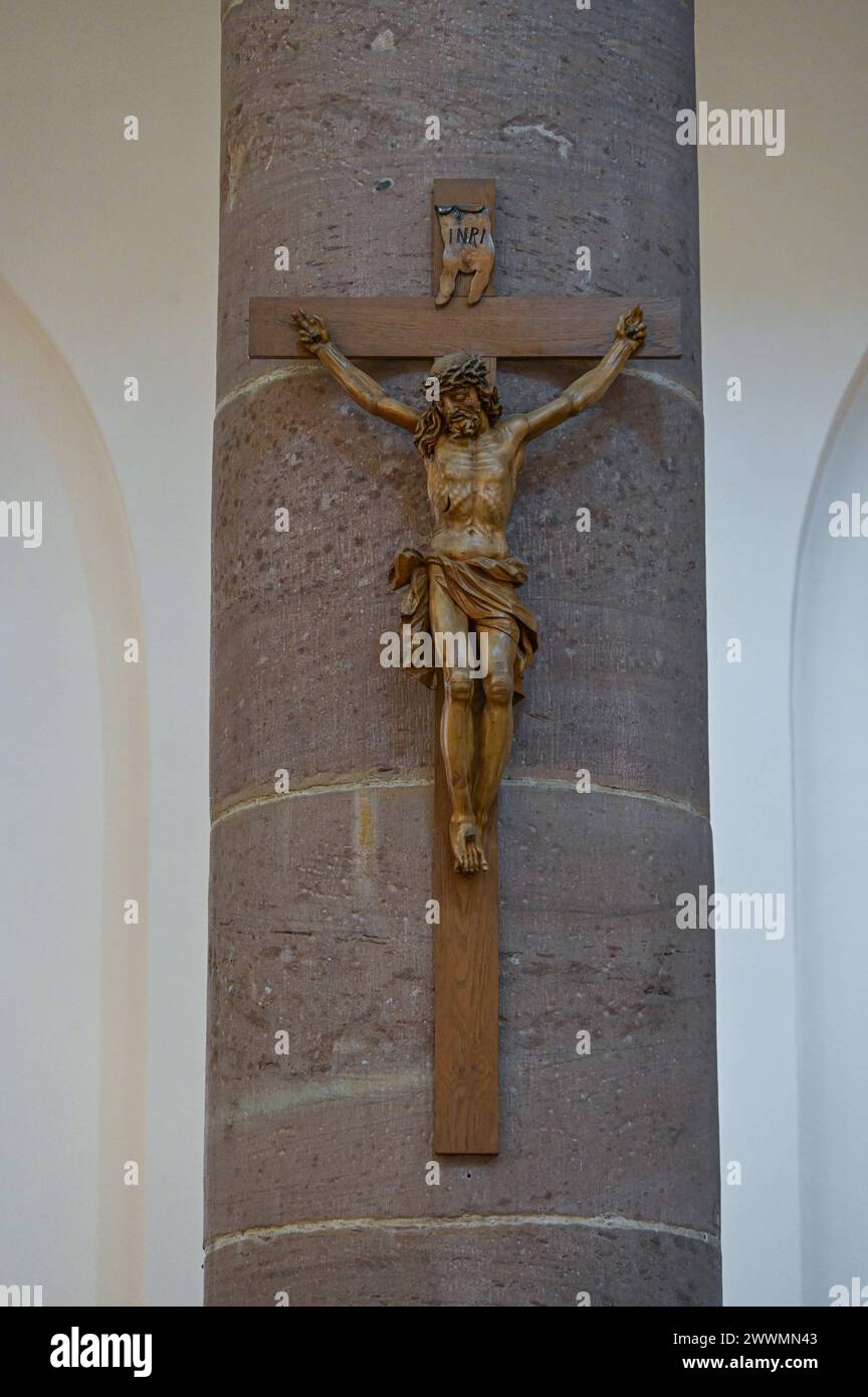 Kruzifix in einer katholischen Kirche Themenfoto vom 22.03.2024. Das ...
