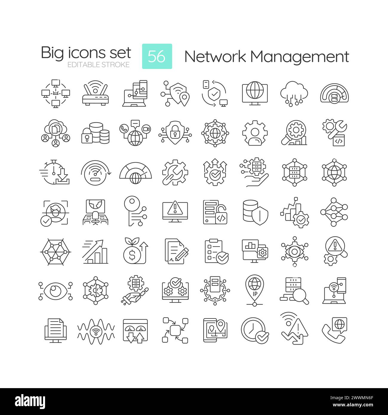 Risk monitoring icons pack Stock Vector Images - Alamy