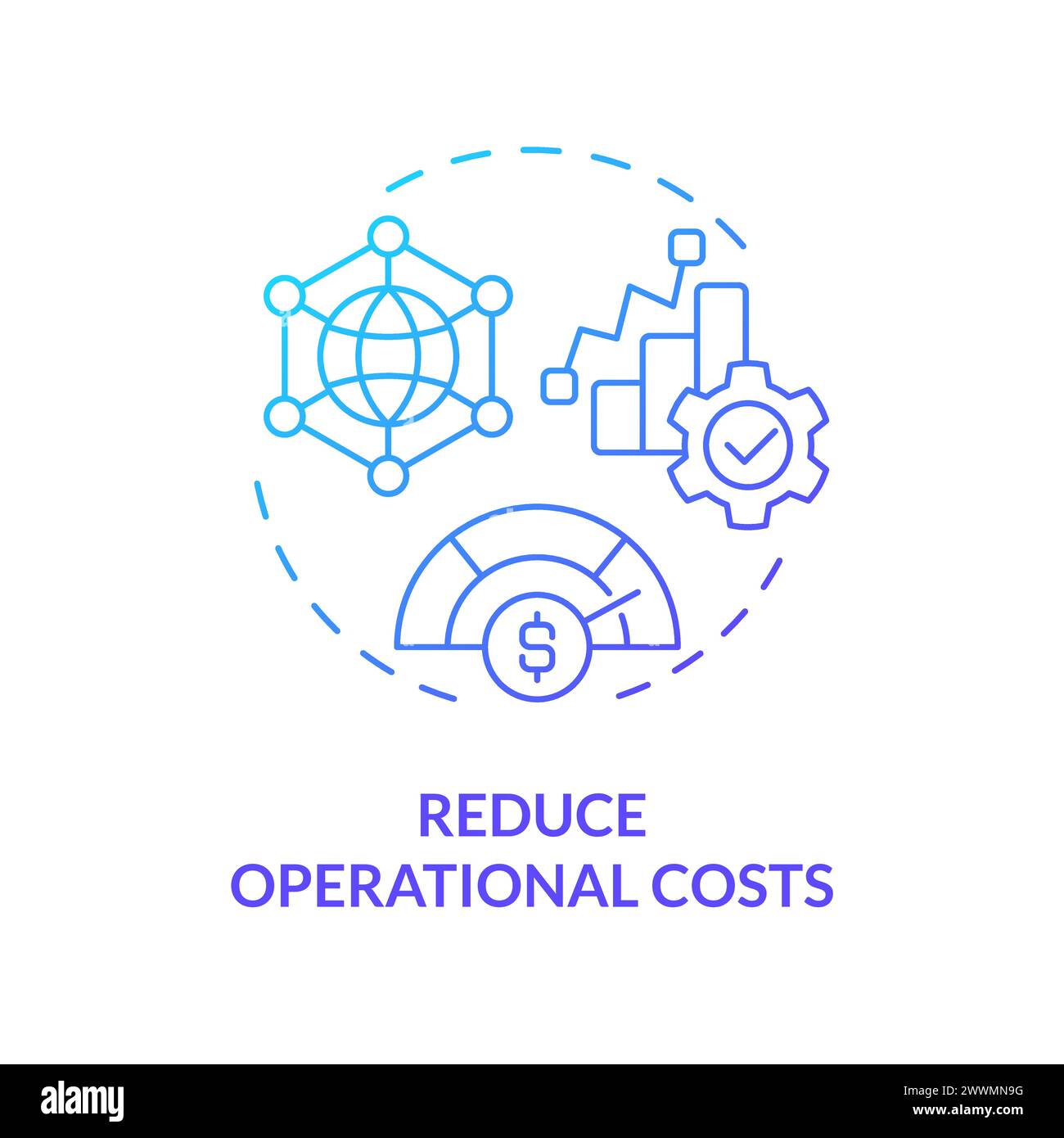 Operational cost reduce Stock Vector Images - Alamy