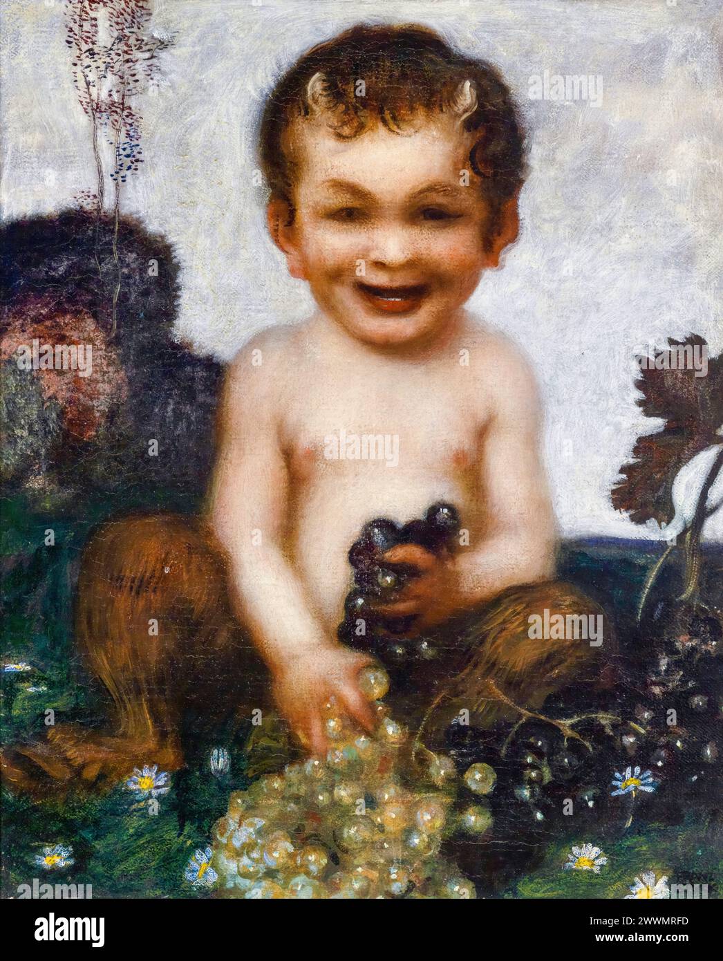 Franz von Stuck painting, Junger Faun (Young Faun), oil on canvas, 1902 ...