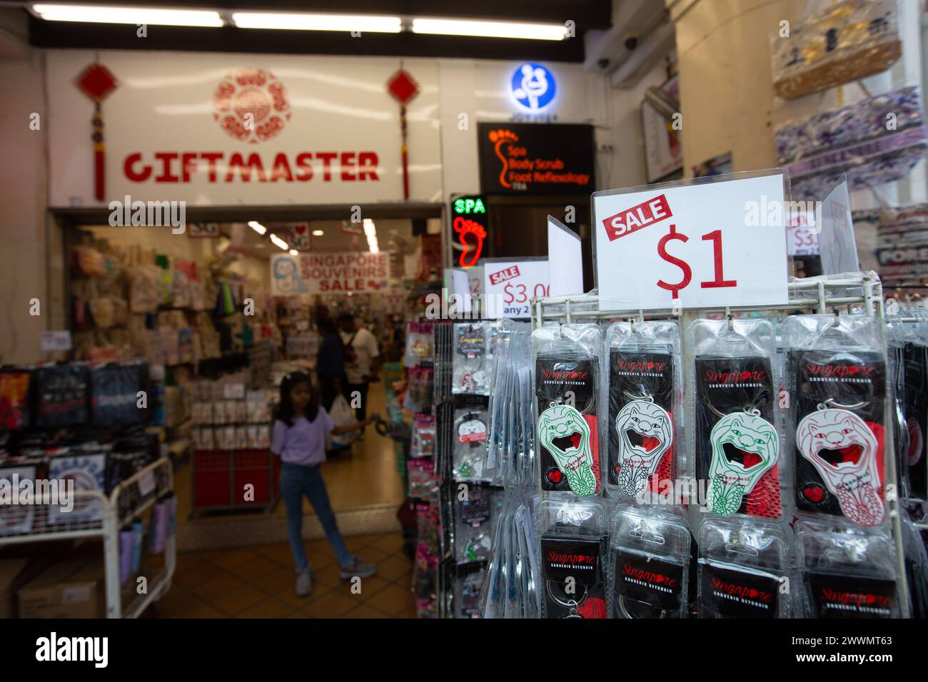 Cute Merlion keychain design for only one dollar on the rack. Chinatown ...