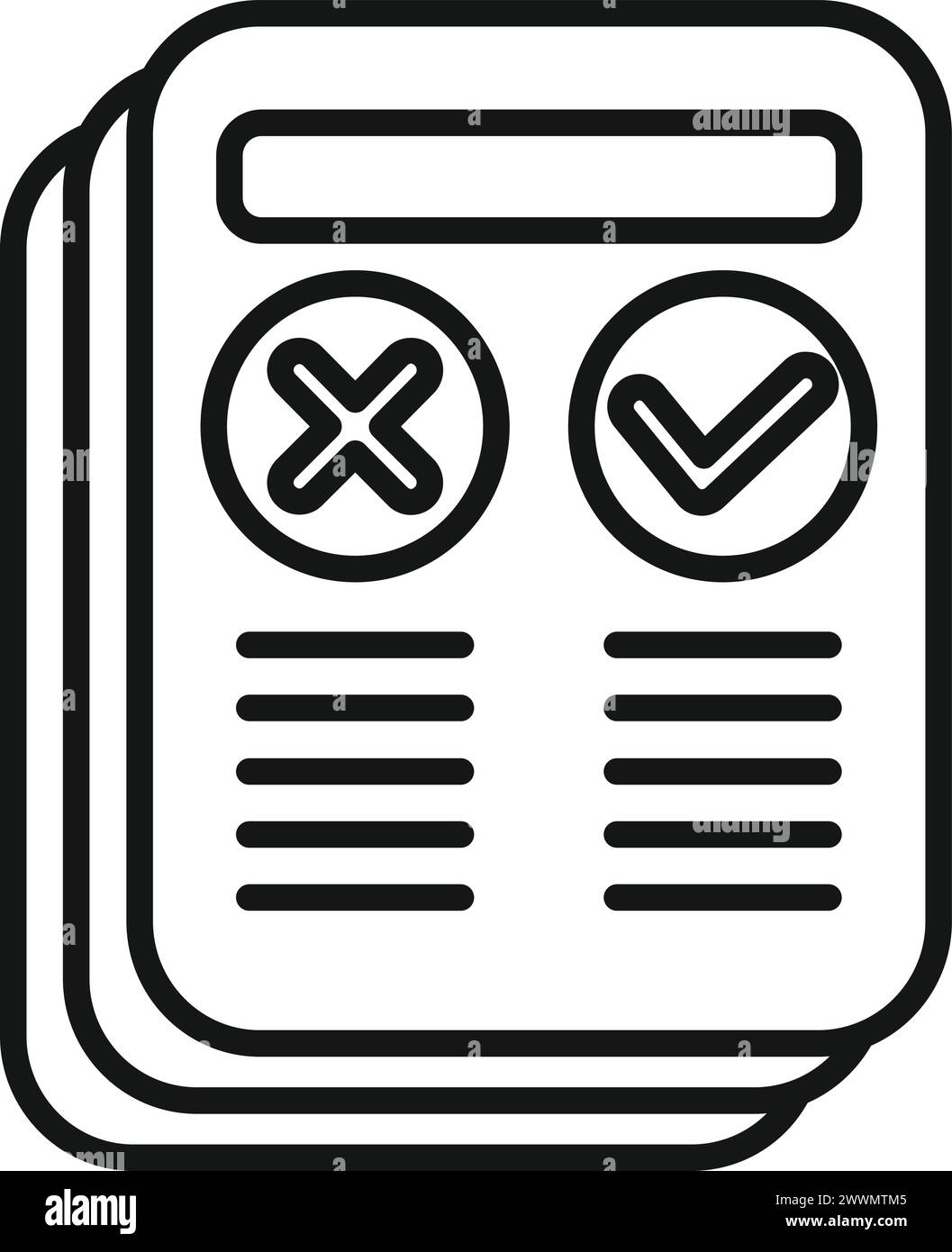 Approved or not review icon outline vector. Satisfaction level ...