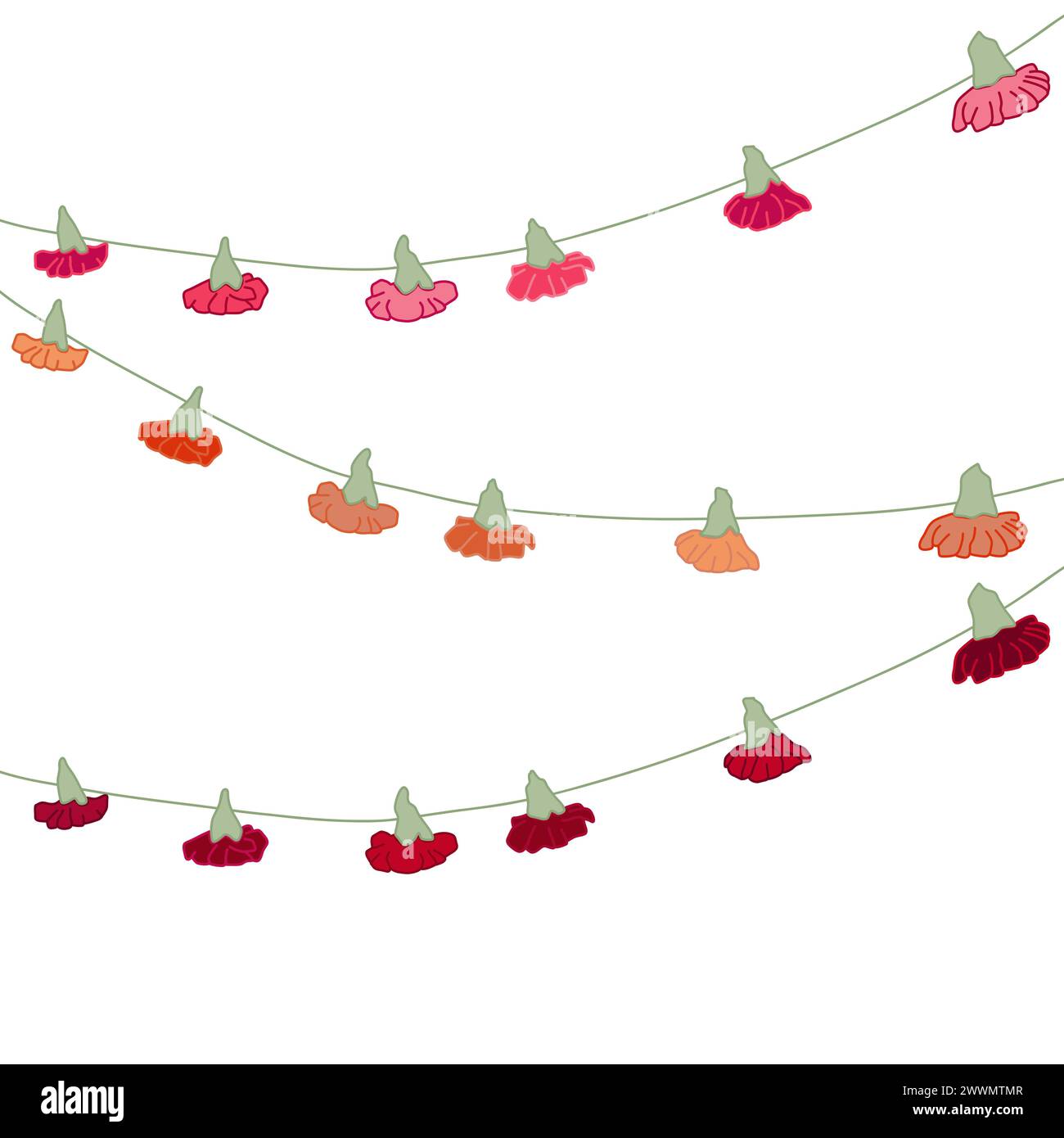 Flower garland Stock Vector Images - Alamy