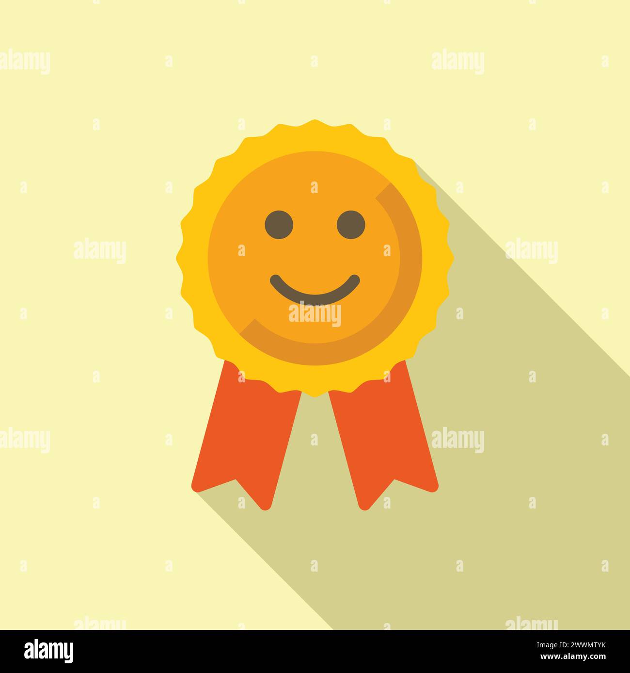 Positive survey emblem icon flat vector. Expression user. Gaming ...