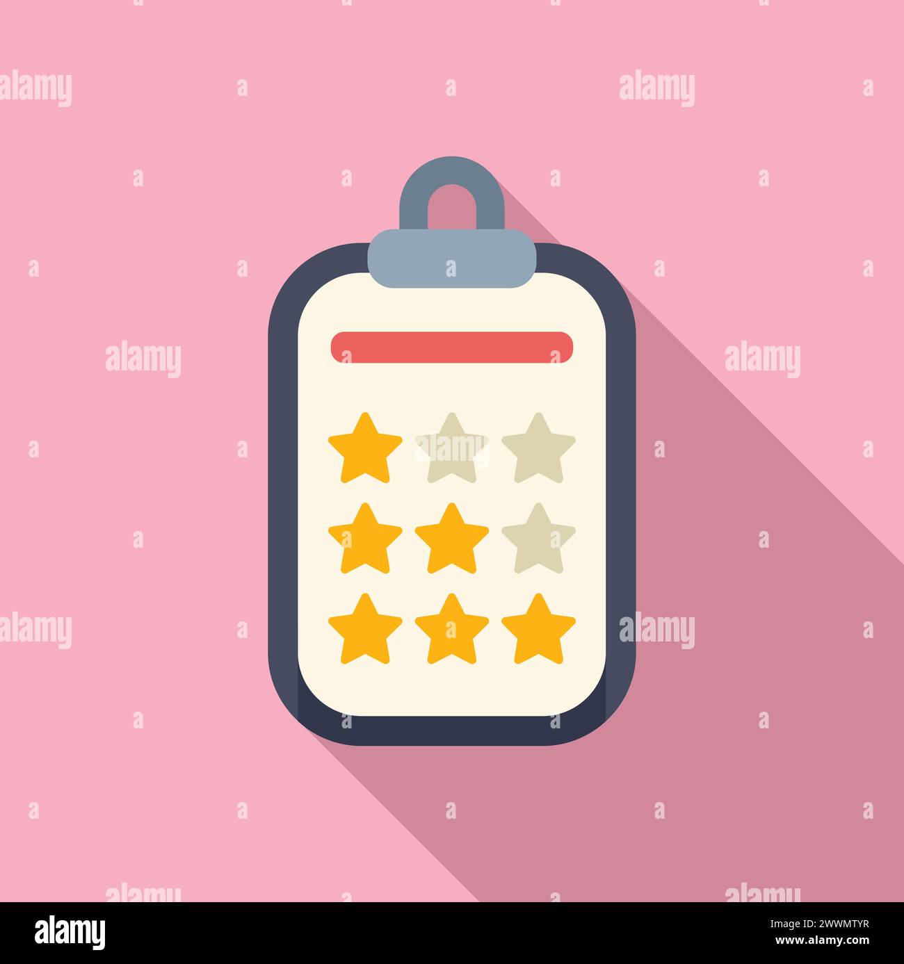 Clipboard ser rank icon flat vector. Cheerful user emotive. Report game ...