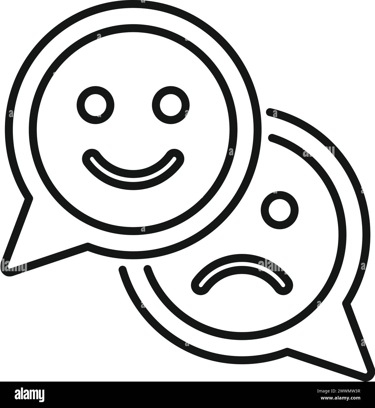 Satisfaction level icon outline Black and White Stock Photos & Images ...