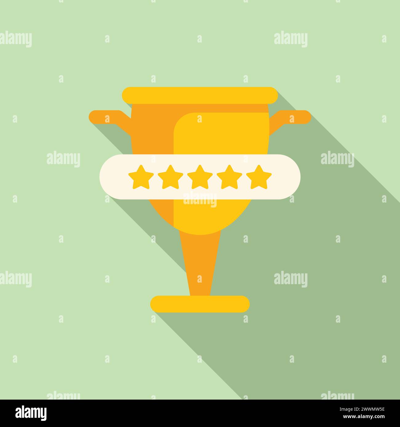 Gold cup game rating icon flat vector. Excellent gaming. Poor user ...